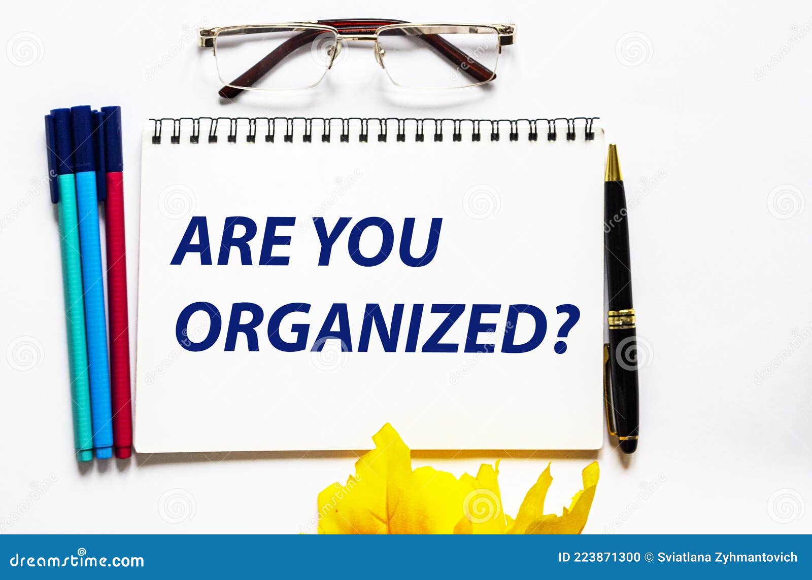 Notepad with Text are You Organized. Stock Photo - Image of object ...