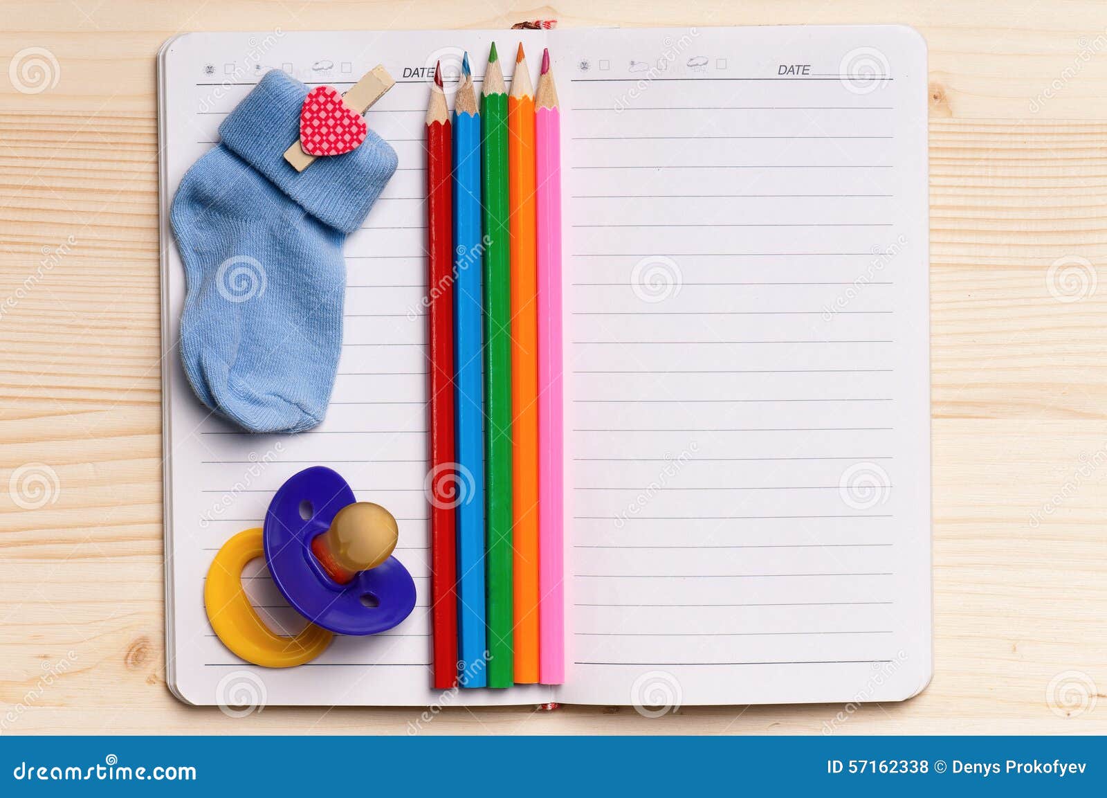 Notepad - top view stock photo. Image of footwear, blank - 57162338