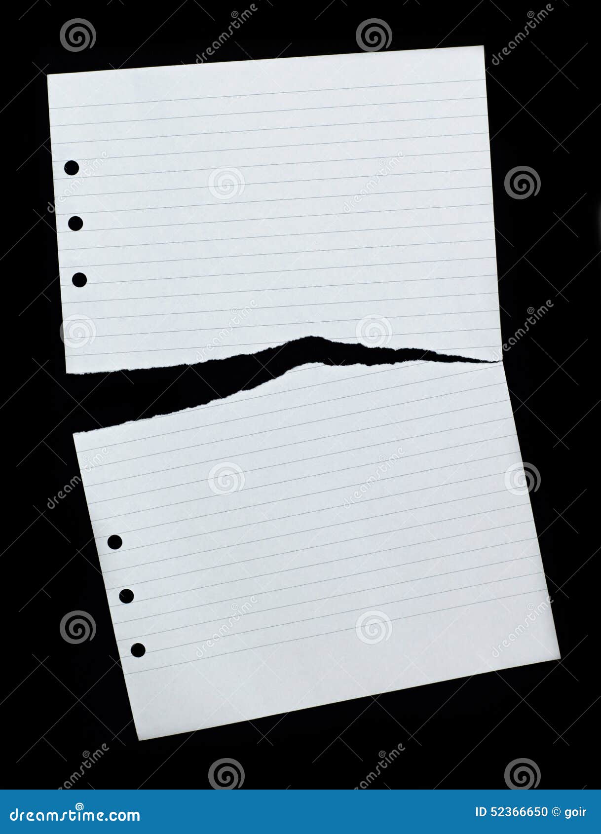 Notepad torn page stock photo. Image of page, sheet, list - 52366650