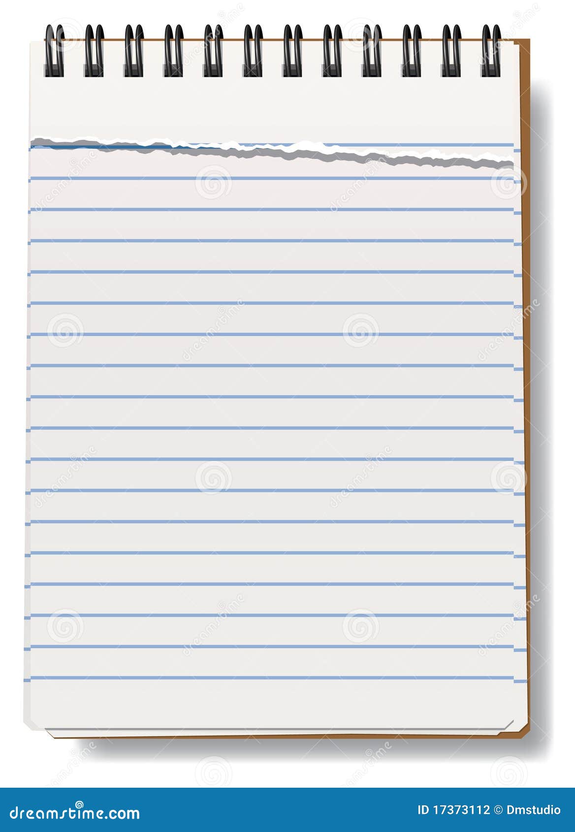 Notepad with torn sheet stock vector. Illustration of notepad - 17373112