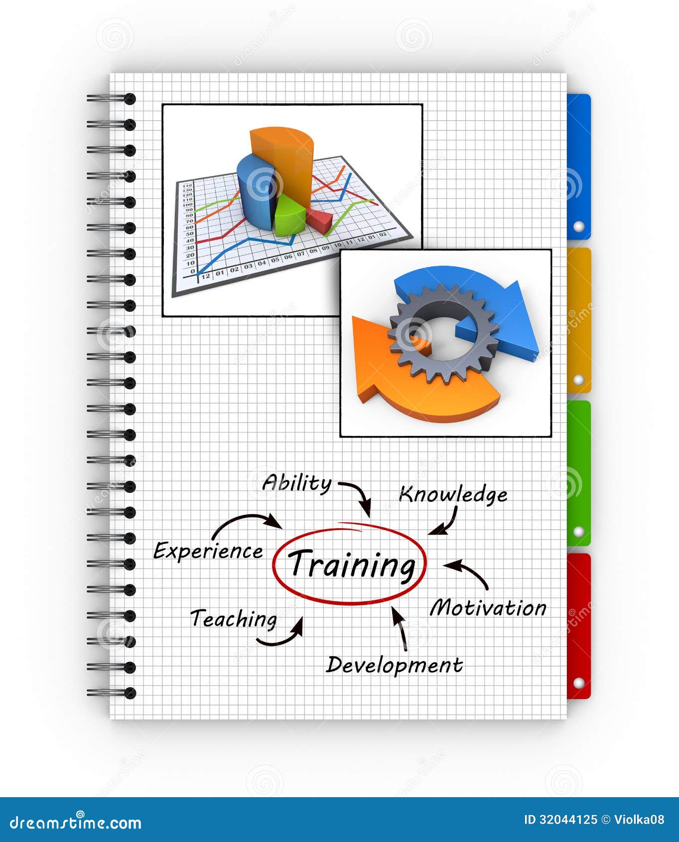Notepad training concept stock illustration. Illustration of notebook ...