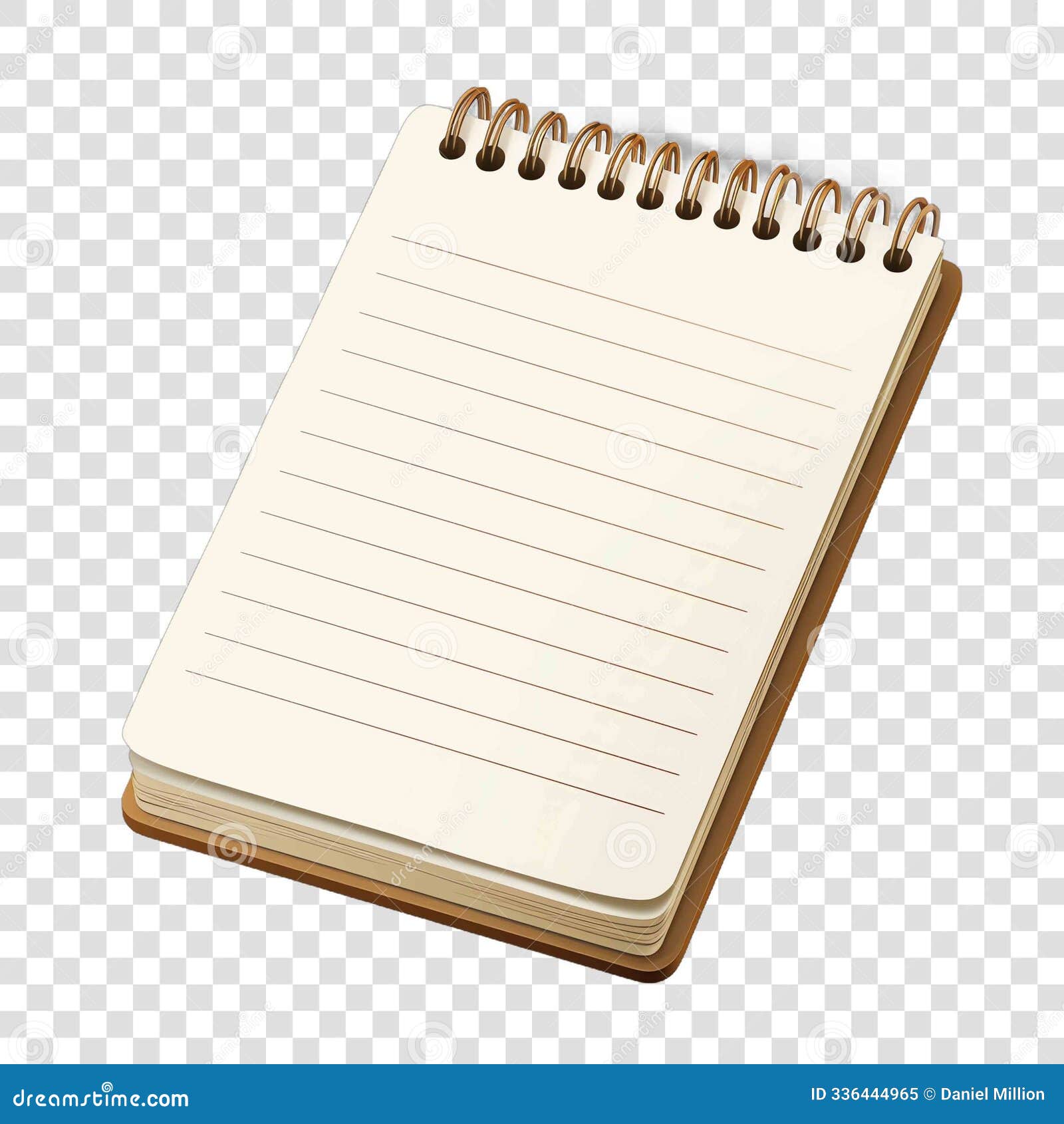 Notepad Transparent Background Realistic Element Stock Illustration ...