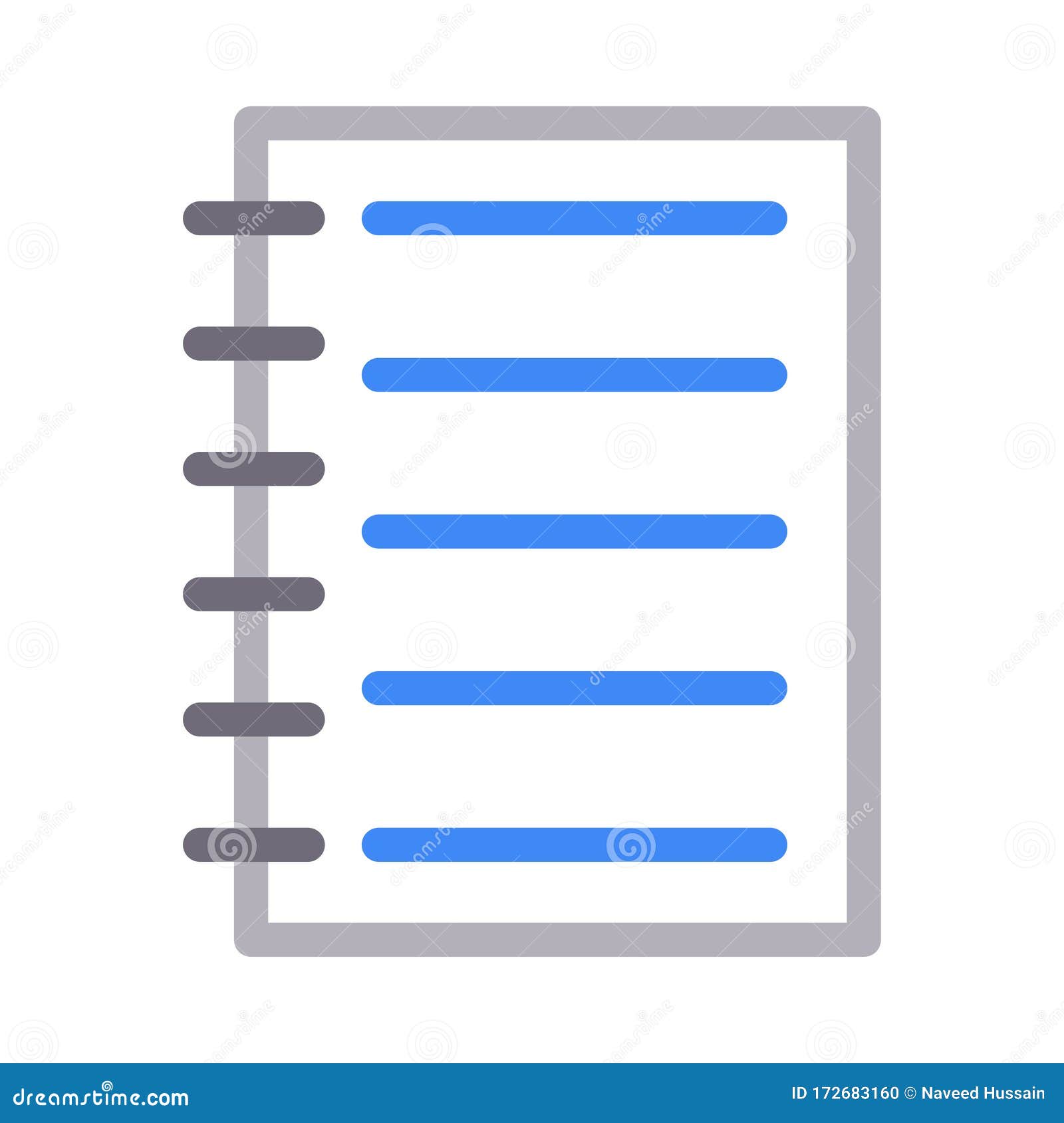 Notepad Vector Color Line Icon Stock Illustration - Illustration of ...