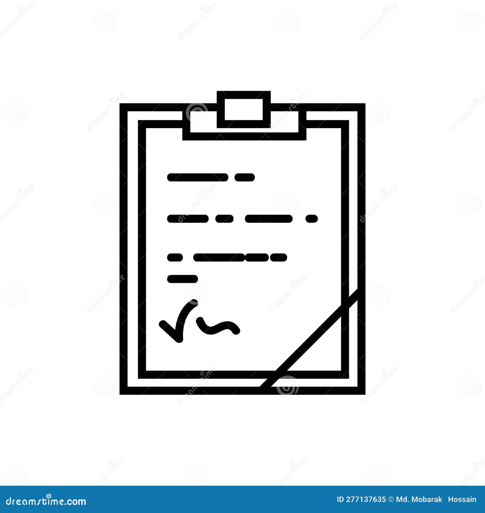 Notepad Vector Icon, Outline Style, Isolated on White Background. Stock ...