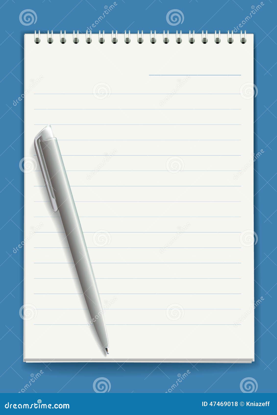 Notepad. Vector Illustration Stock Vector - Illustration of tabbed ...
