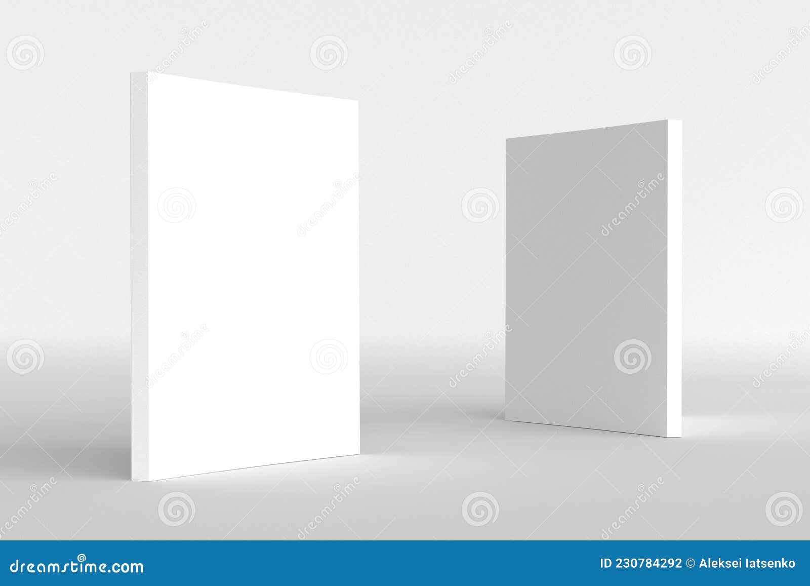 Notepad White Book Cover Mockup 3d Template Render Stock Illustration ...