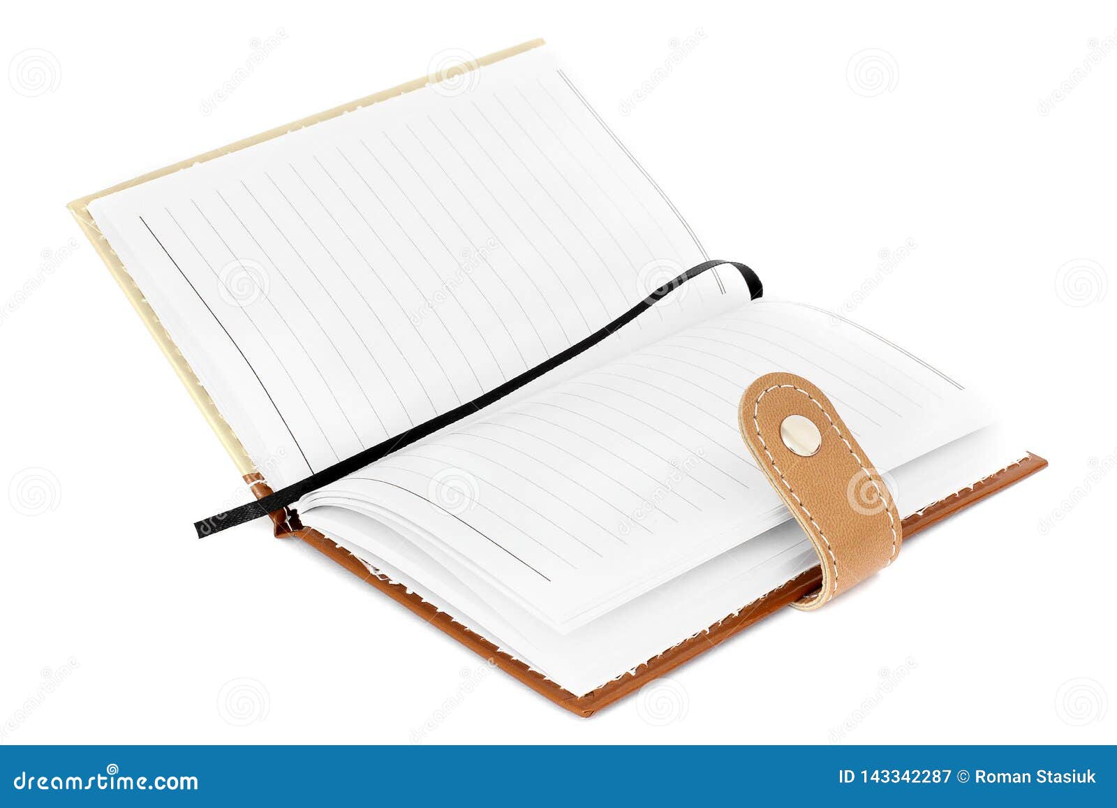Notepad with White Pages. Open Notebook Stock Image - Image of binder ...