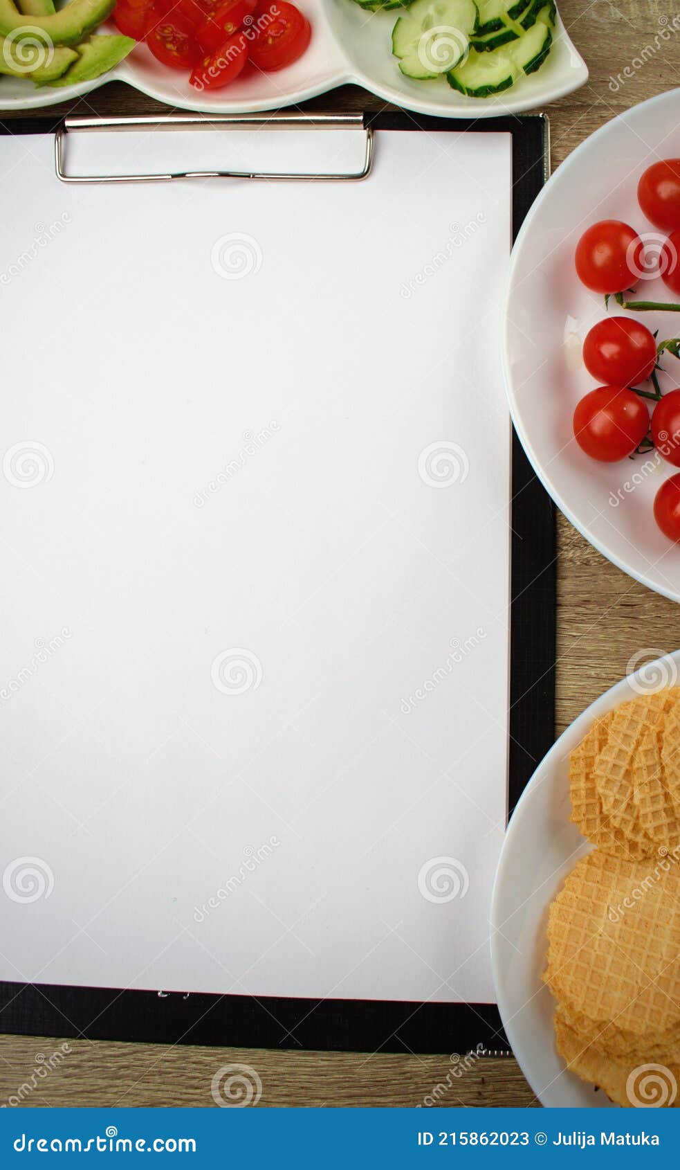 Notepad with a White Sheet of Paper for Notes. Around a Snack of ...