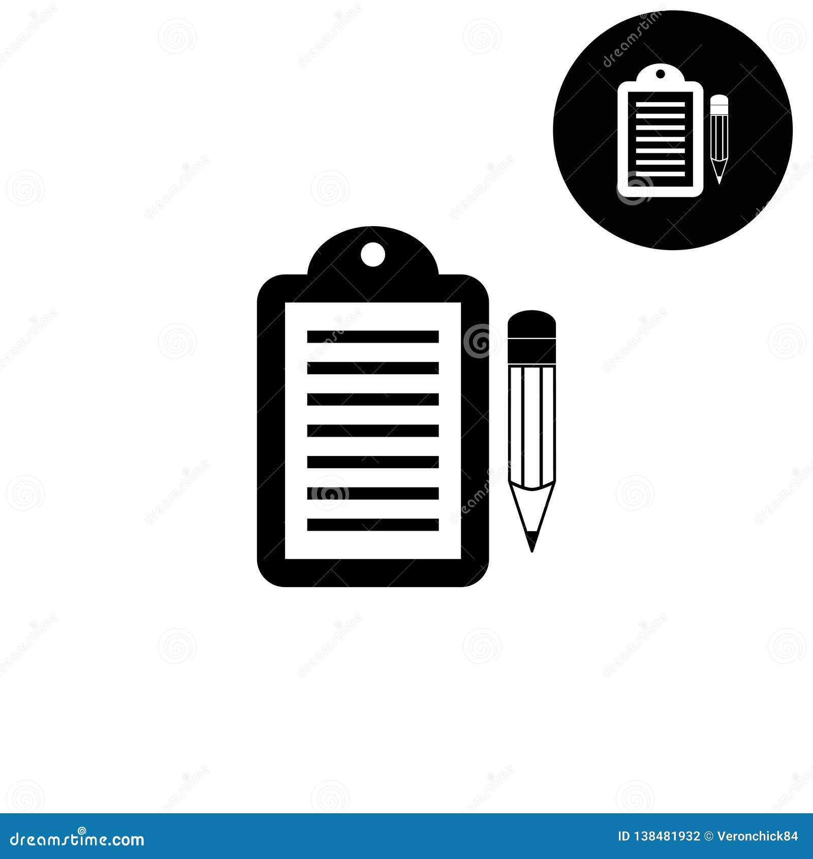 Notepad - White Vector Icon Stock Vector - Illustration of contract ...