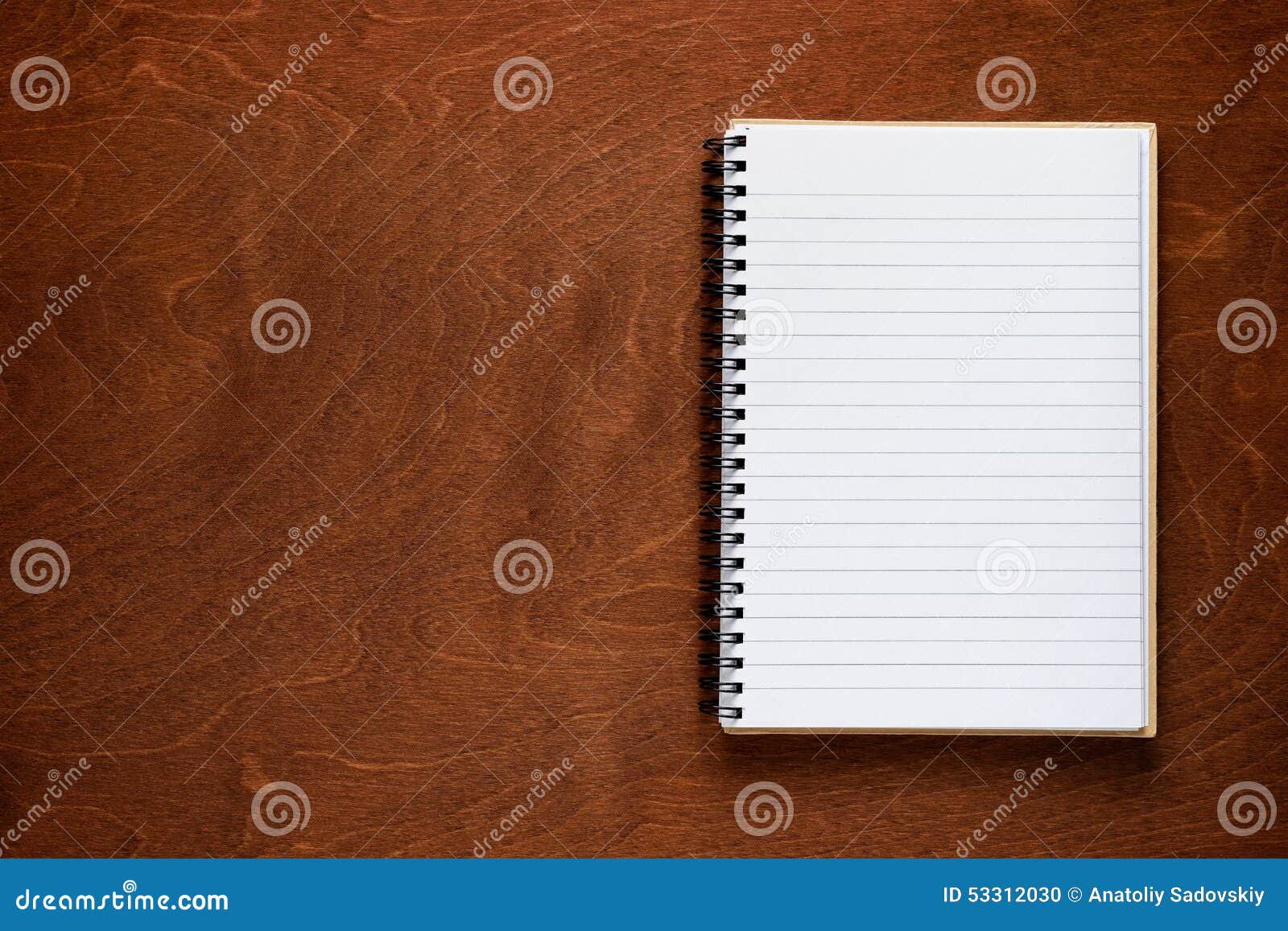 Notepad on wood stock photo. Image of white, wood, wooden - 53312030