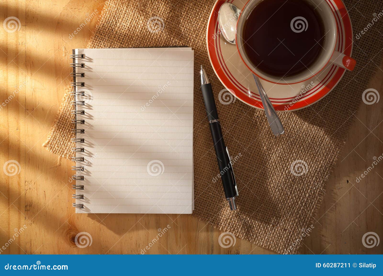 Notepad on wood table stock image. Image of paper, business - 60287211