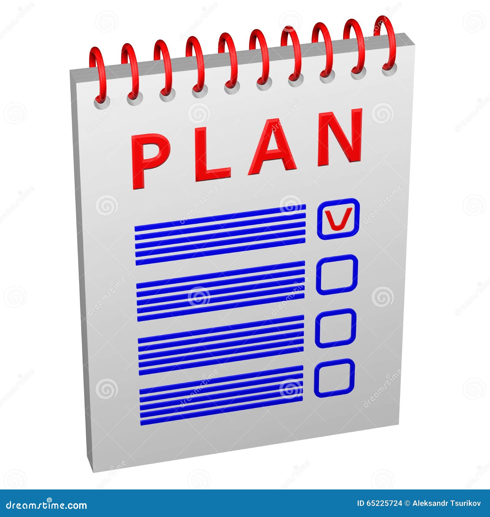 Notepad with word plan stock illustration. Illustration of planning ...