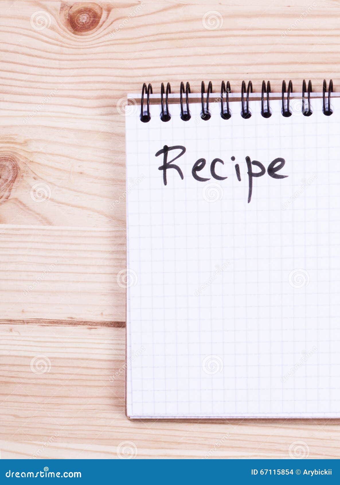 Notepad with the Word Recipe Stock Photo - Image of diary, list: 67115854