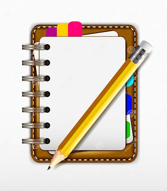 Notepad for you design stock illustration. Illustration of blank - 31383240