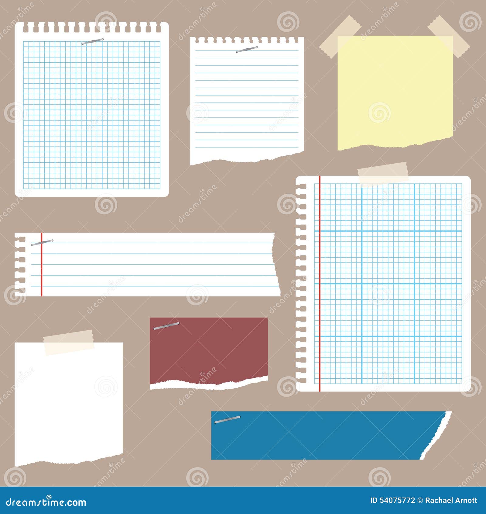 Notepaper Cartoon Vector | CartoonDealer.com #32397857