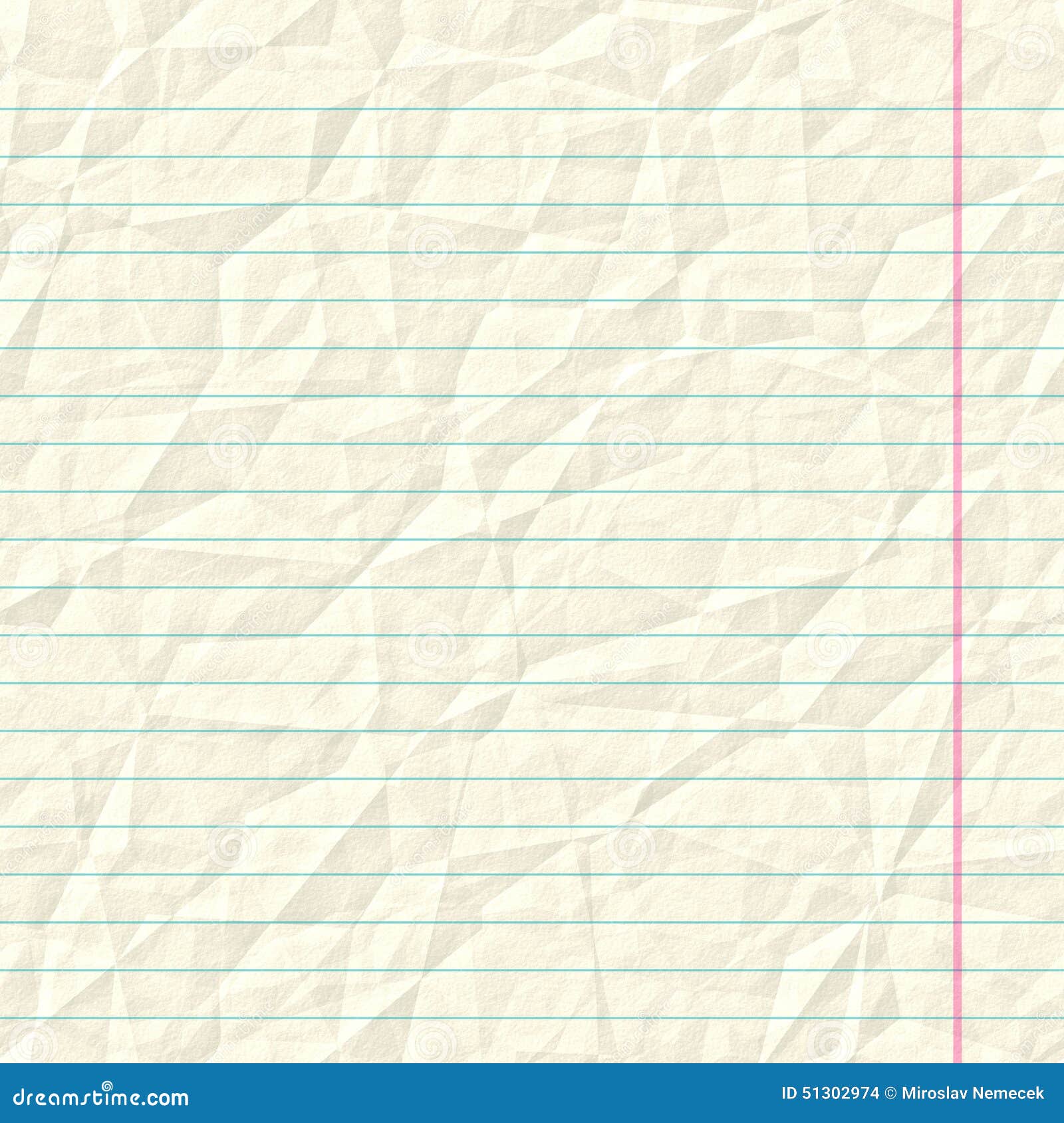 Rumpled Lined Sheet Of Paper Stock Photography | CartoonDealer.com ...