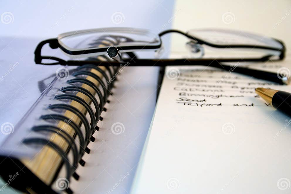 Notes stock photo. Image of glasses, remember, diary, dates - 659080