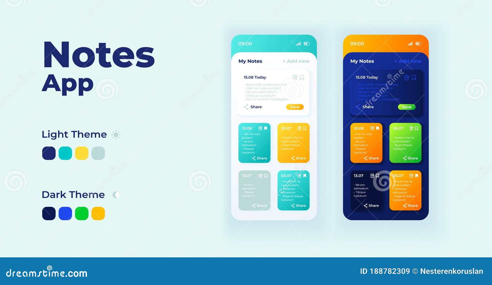 Notes App Cartoon Smartphone Interface Vector Templates Set Stock ... Notes App Cartoon Smartphone Interface Vector Templates Set Stock ...