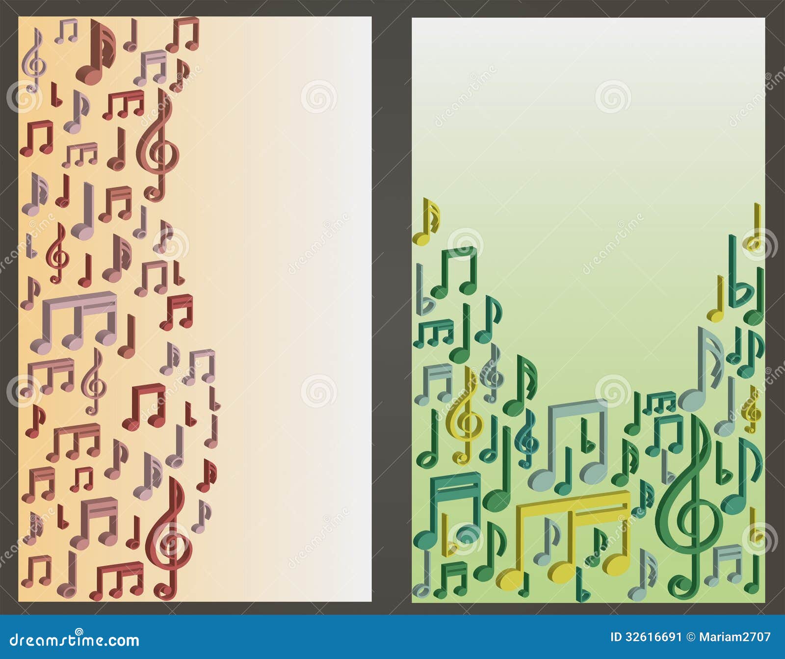 Notes banners stock illustration. Illustration of crotchets - 32616691