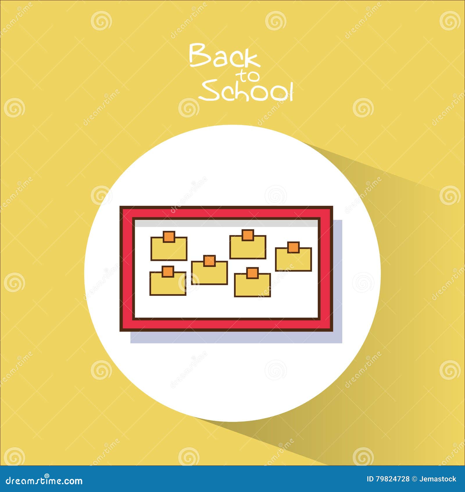 Notes Board of Back To School Design Stock Illustration - Illustration ...
