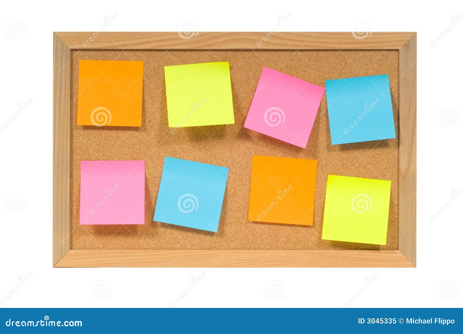 Notes on a bulletin board stock image. Image of notes - 3045335
