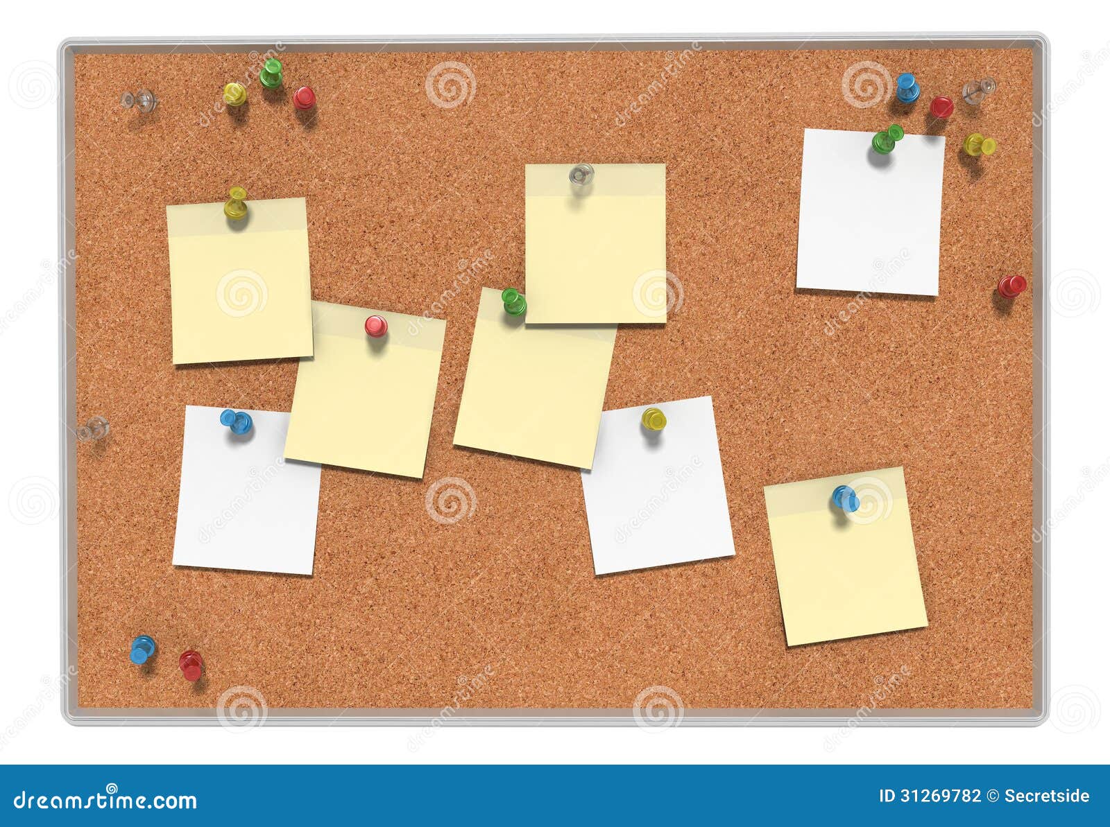 Notes on bulletin board stock photo. Image of copy, space - 31269782
