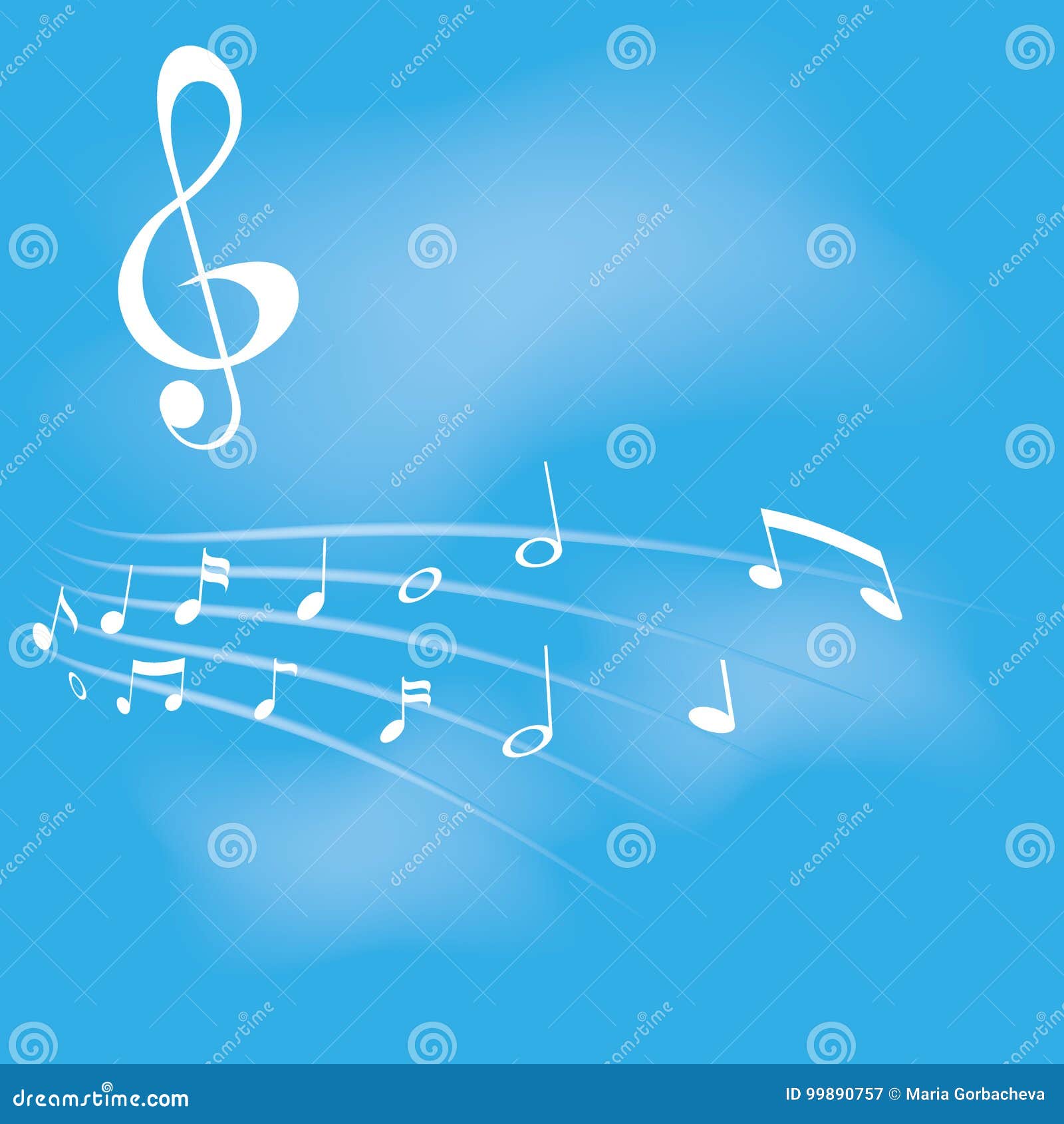 Notes in the clouds stock vector. Illustration of computer - 99890757