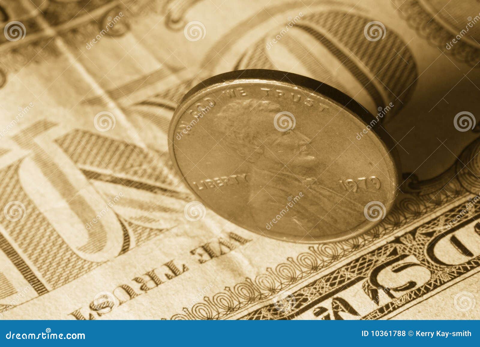 Notes and coin stock photo. Image of banknote, colour - 10361788