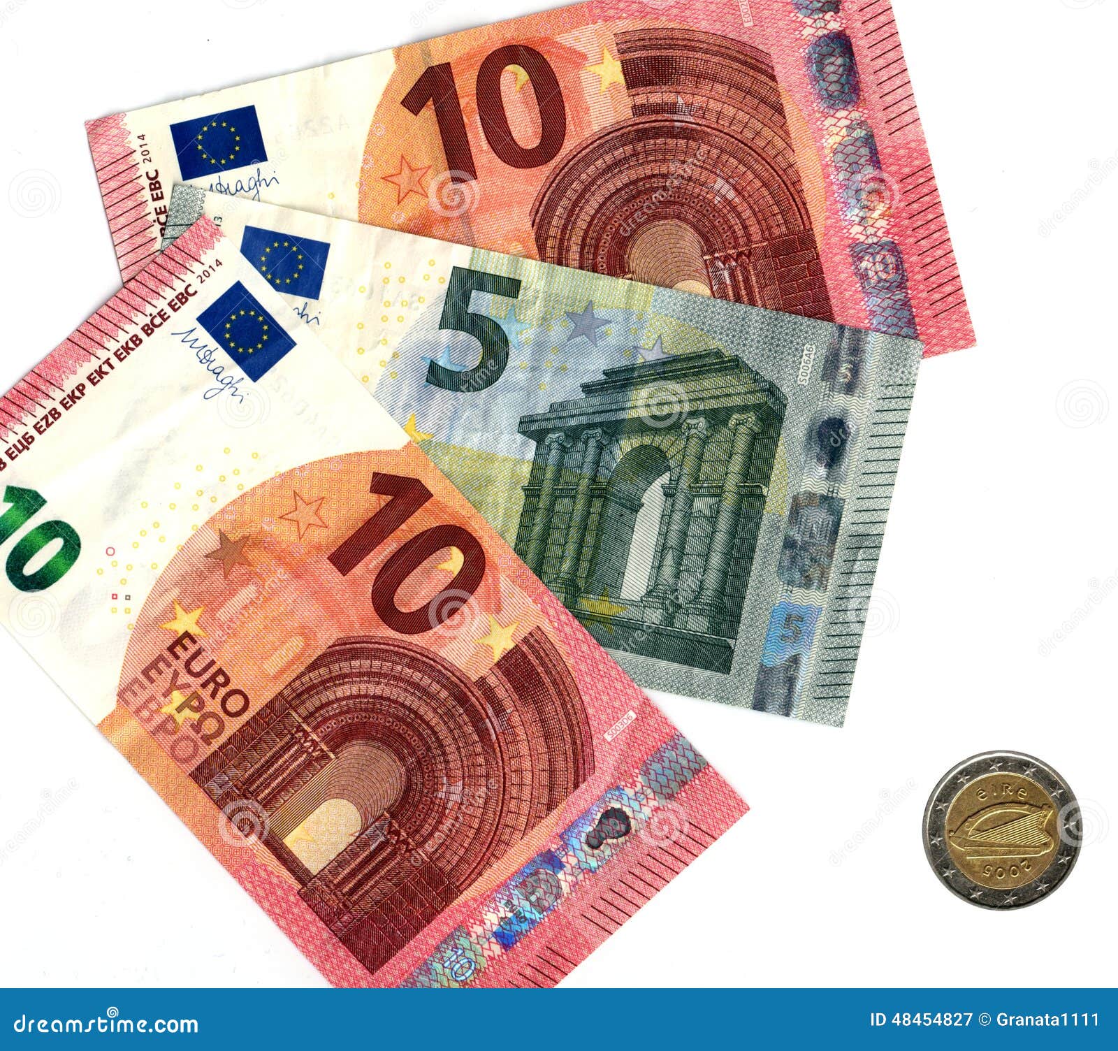 Notes and coin stock image. Image of ireland, bank, investment - 48454827