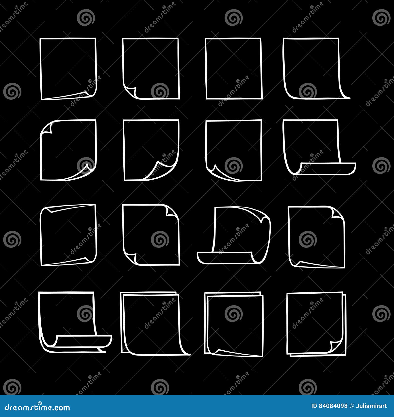 Notes Collantes Collection-03 Illustration de Vecteur - Illustration du ...