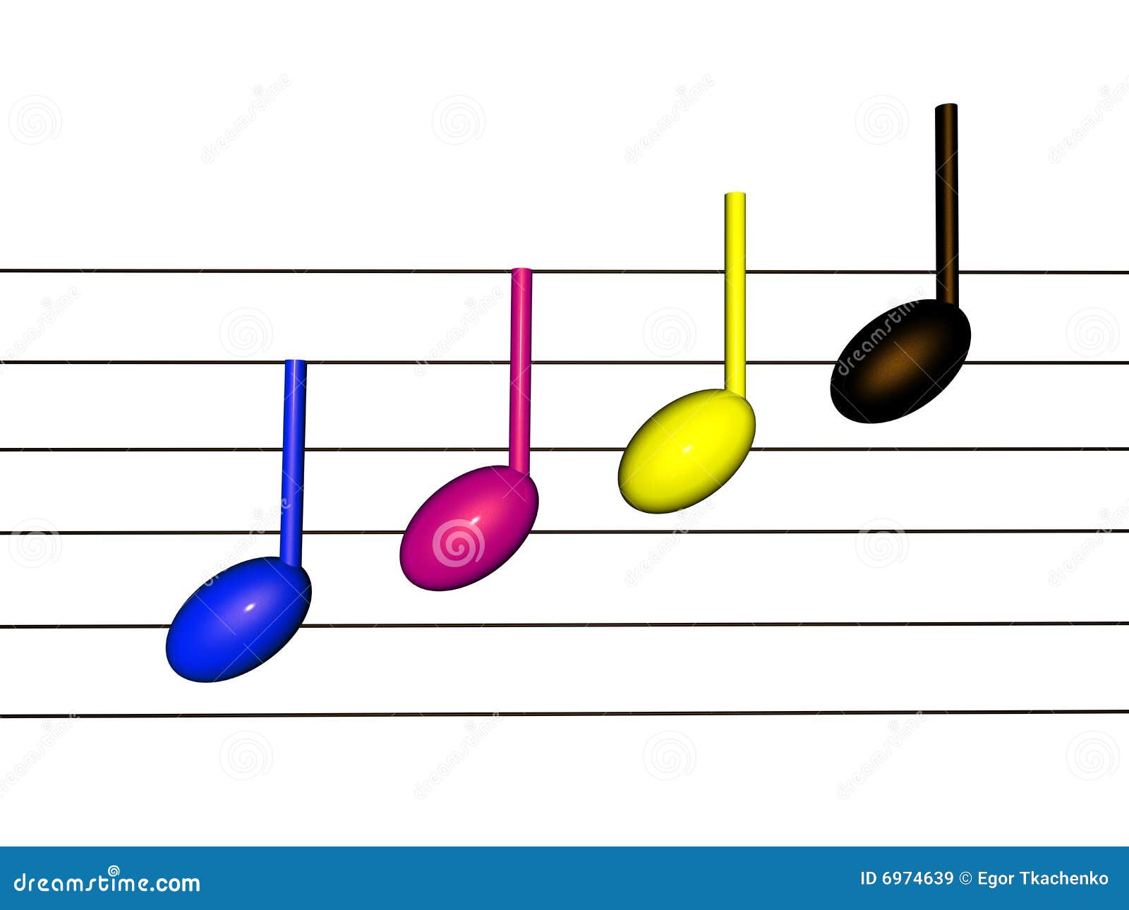 Notes of color RGB. stock illustration. Illustration of green - 6974639