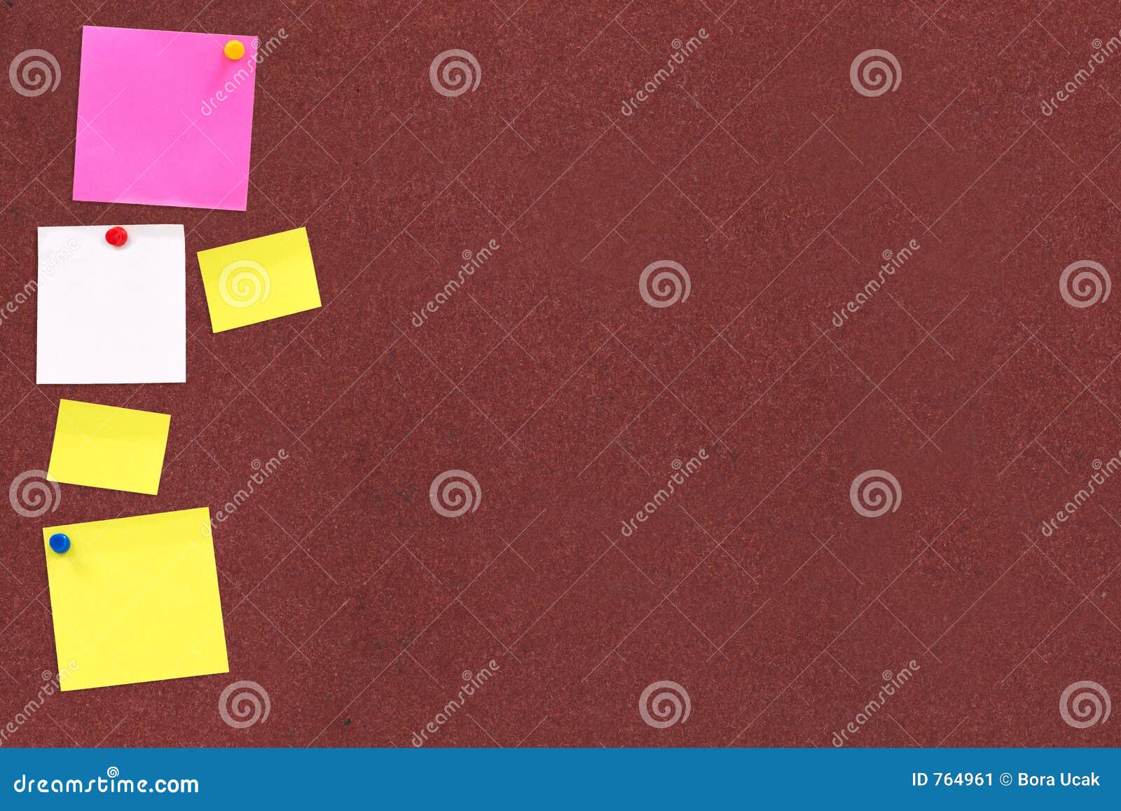 Notes on cork board stock image. Image of pencil, plan - 764961