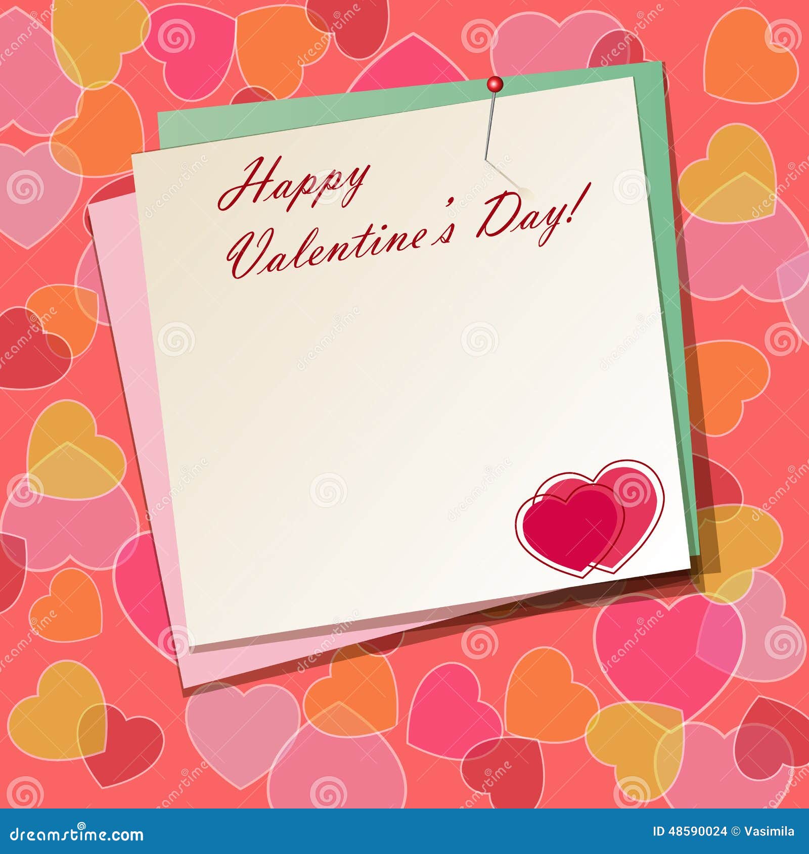 Notes de coeur illustration de vecteur. Illustration du trame - 48590024