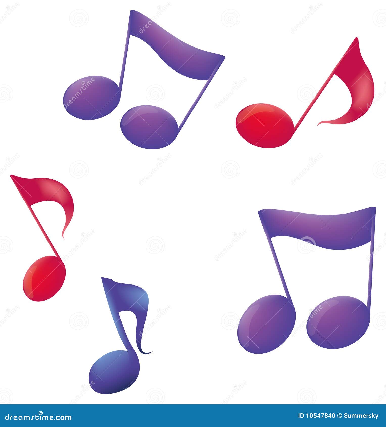 Notes de musique illustration stock. Illustration du carte - 10547840