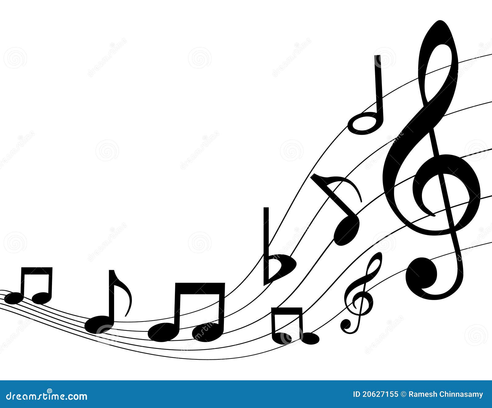 Notes de musique illustration de vecteur. Illustration du harmonie ...