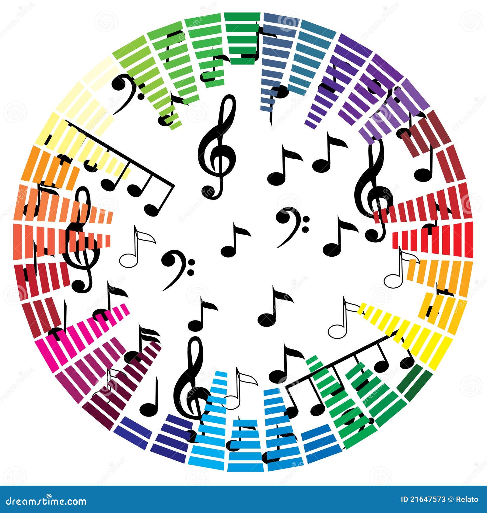 Notes de musique illustration de vecteur. Illustration du couleur ...