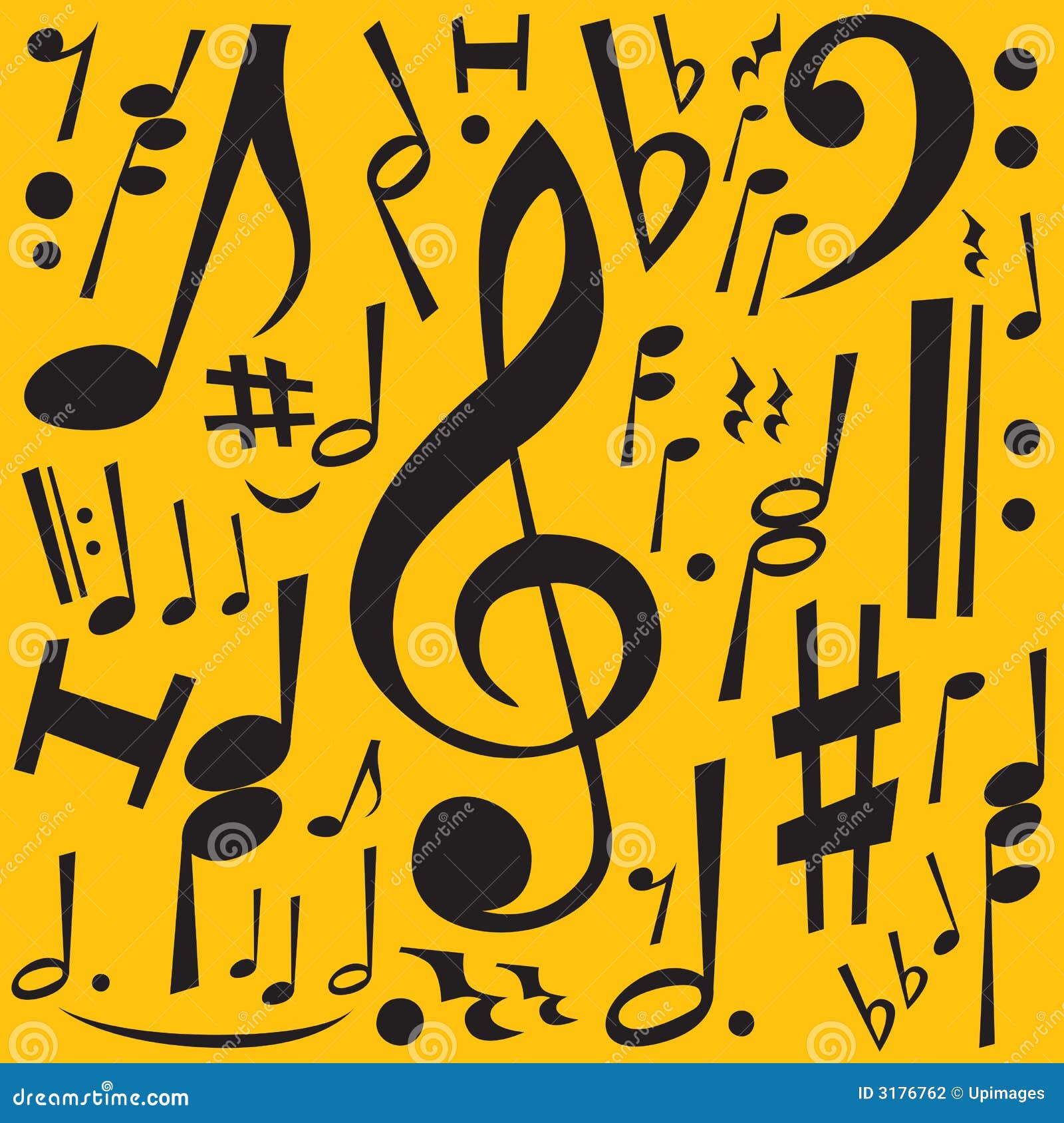 Notes de musique illustration de vecteur. Illustration du composition ...