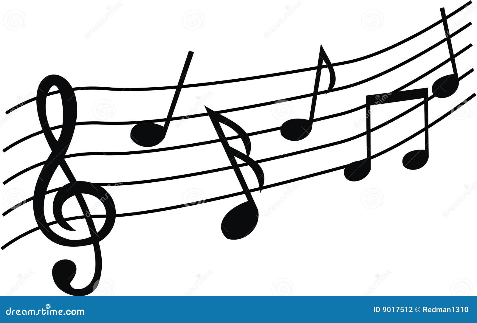 Notes de musique illustration de vecteur. Illustration du roche - 9017512