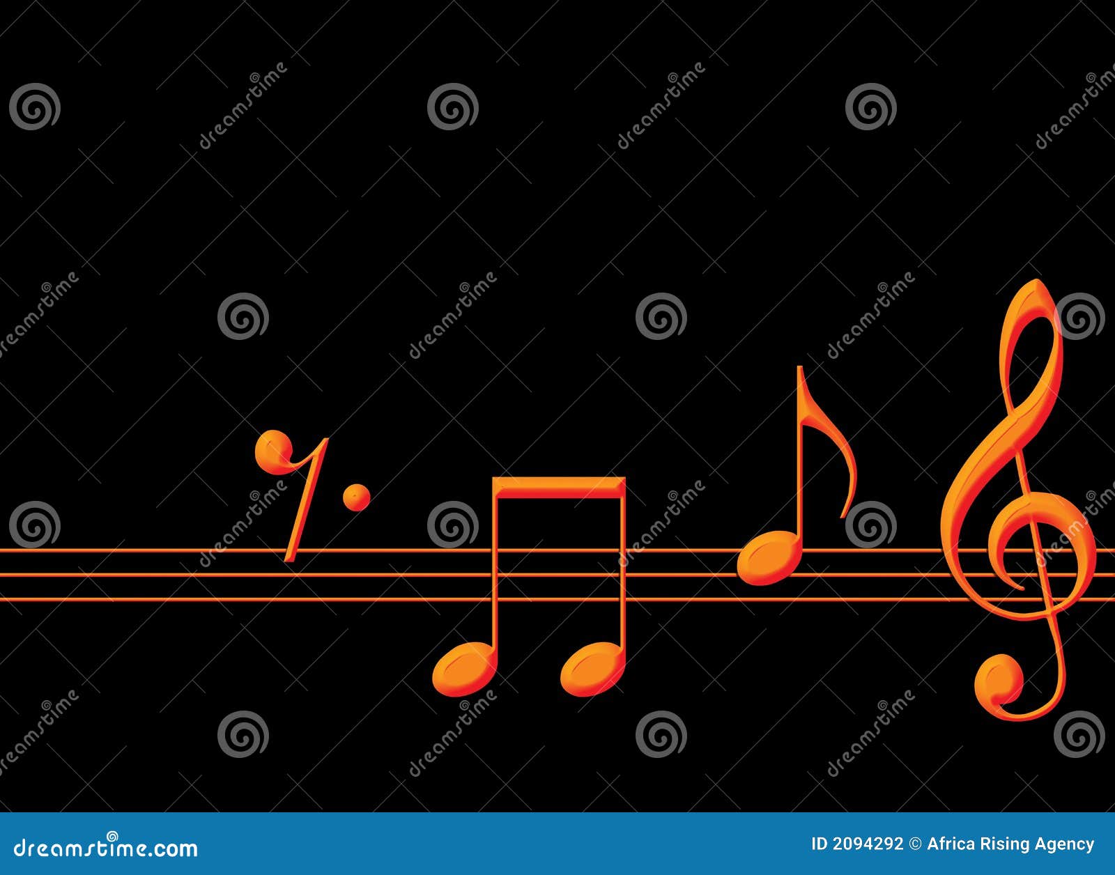 Notes de musique d'or illustration stock. Illustration of musical - 2094292
