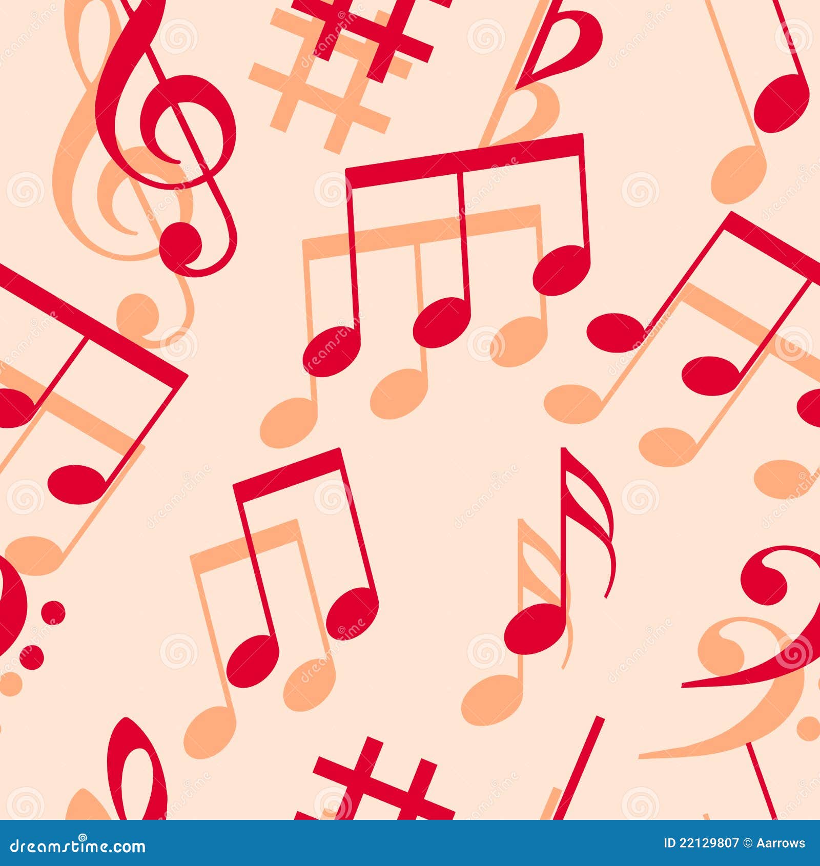 Notes De Musique. Papier Peint Sans Joint. Illustration de Vecteur ...