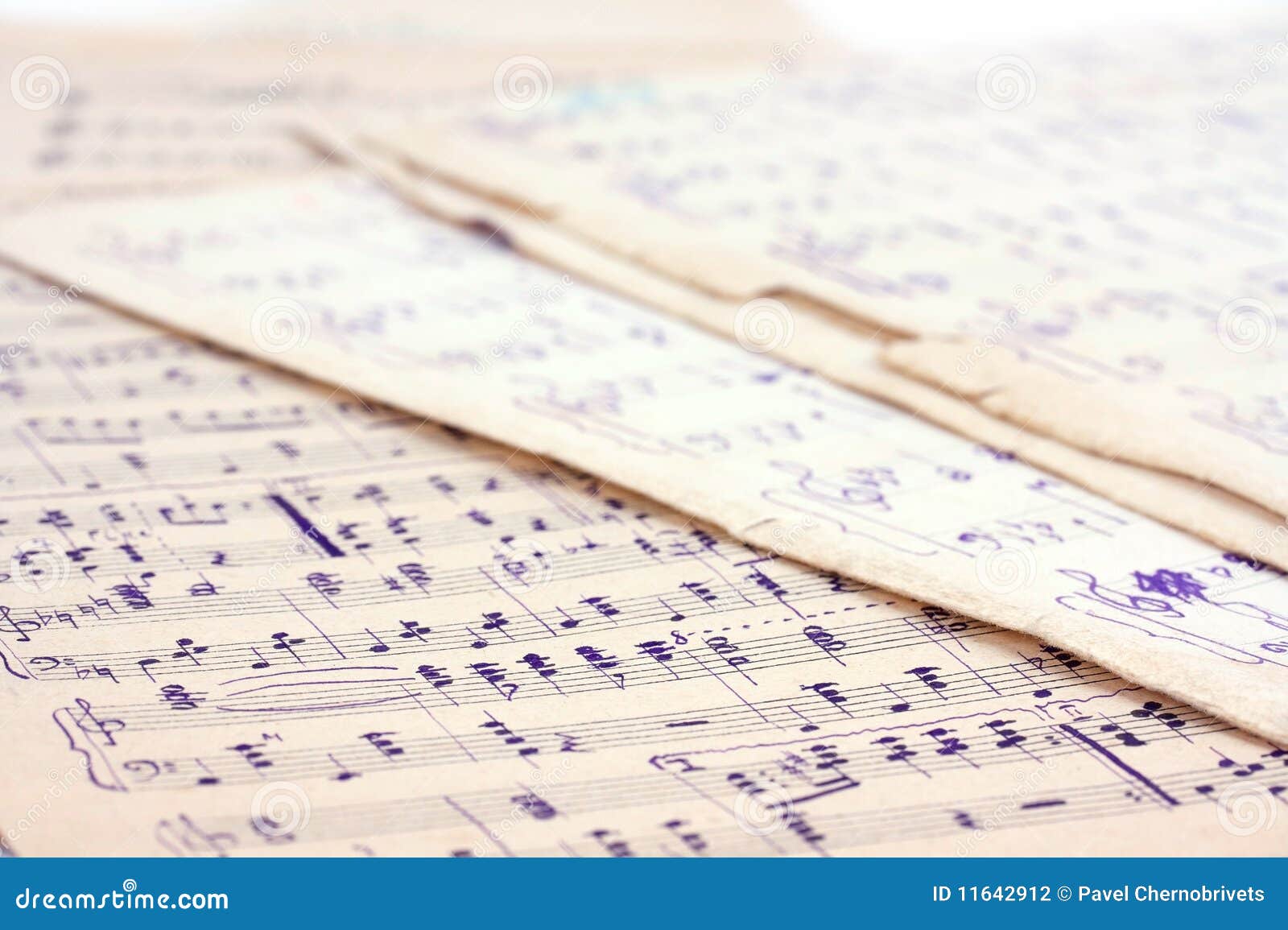 Notes de papier de musique photo stock. Image of photographie - 11642912