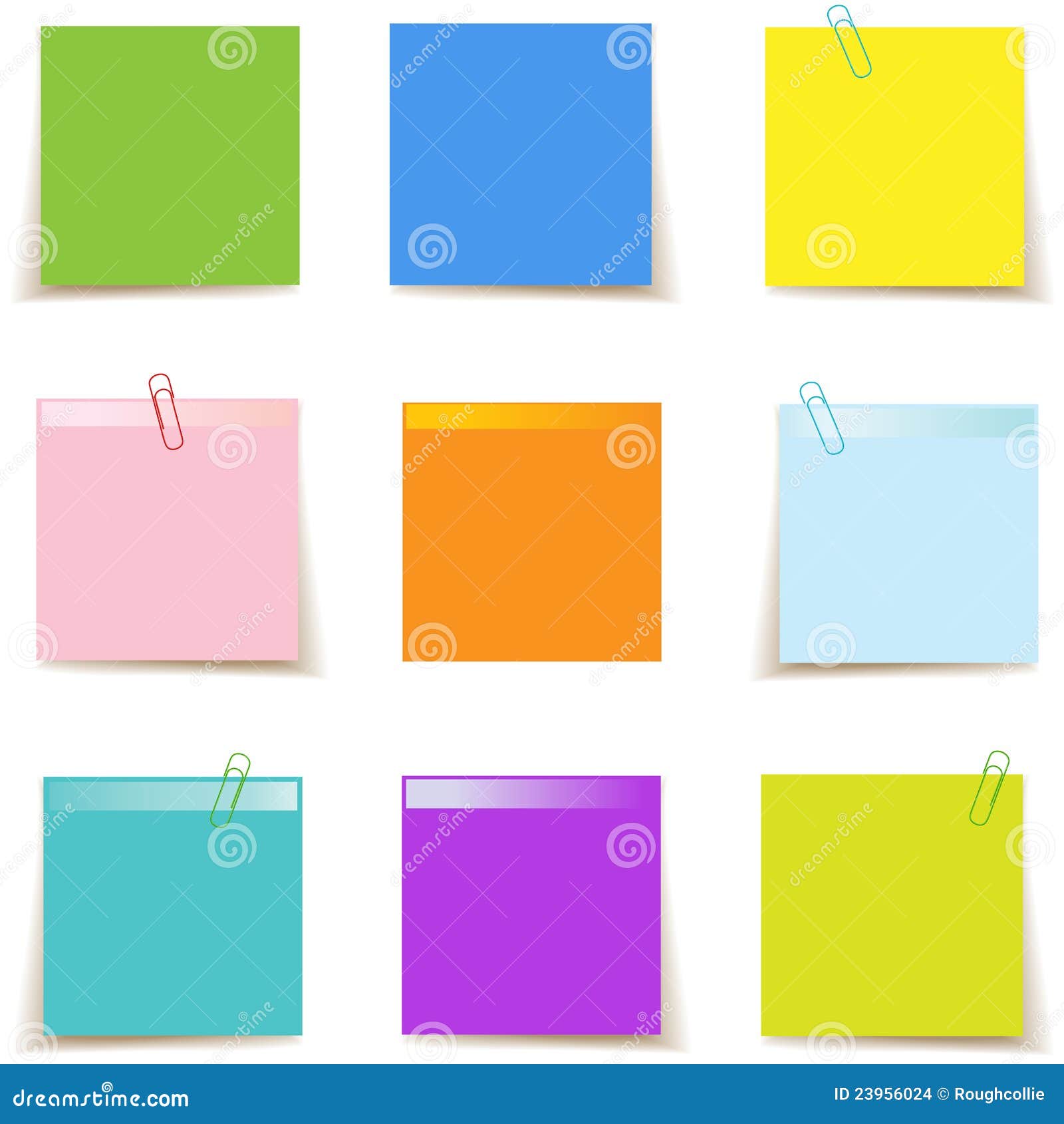 Notes De Post-it Collantes Colorées Illustration Stock - Illustration ...