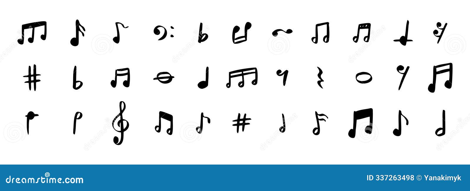 Rap Music Doodle Set Vector Illustration | CartoonDealer.com #113639822