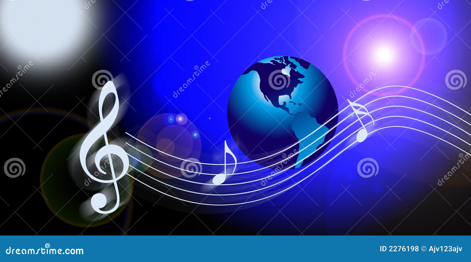 Notes Du Monde De Musique D'Internet Illustration Stock - Illustration ...