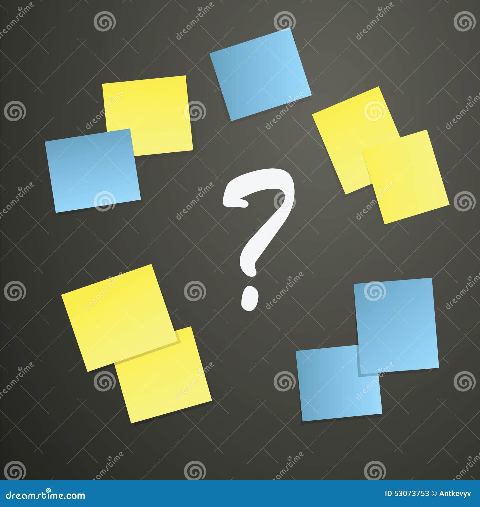 Notes Et Point D'interrogation Collants Illustration de Vecteur ...