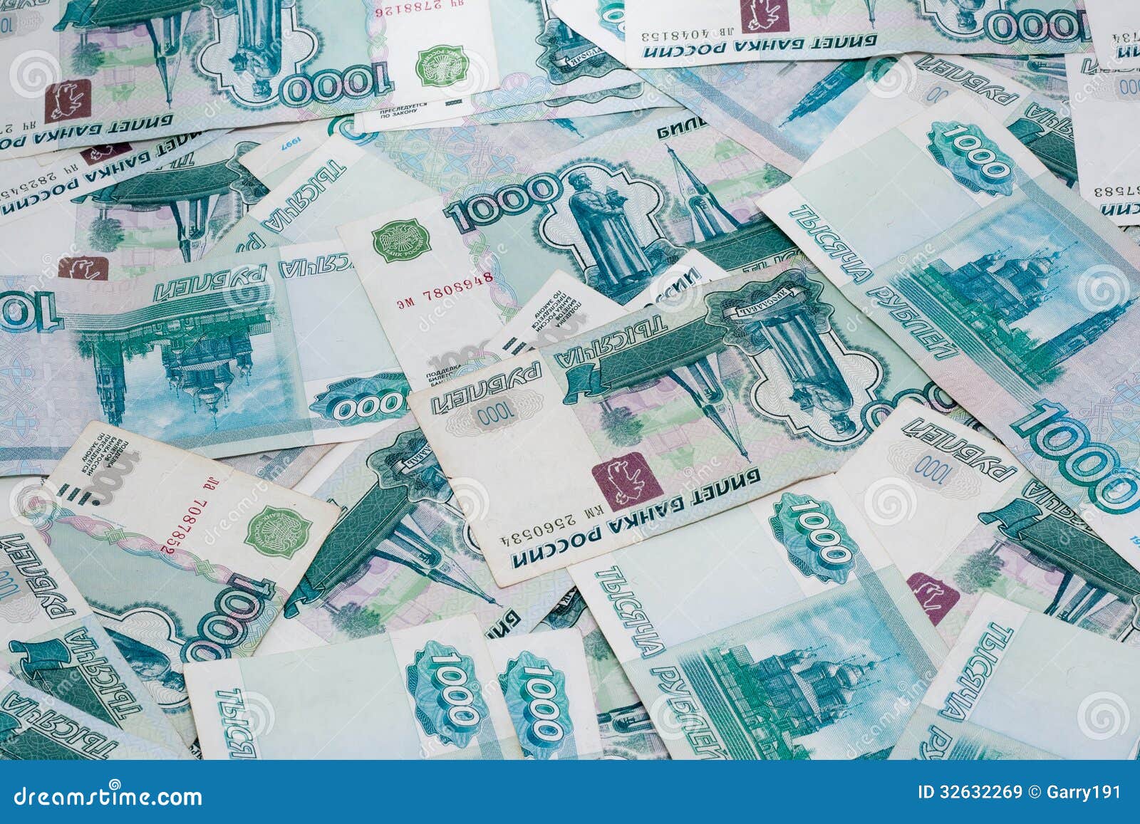 Notes from the Face Value of One Thousand Rubles Stock Image - Image of ...