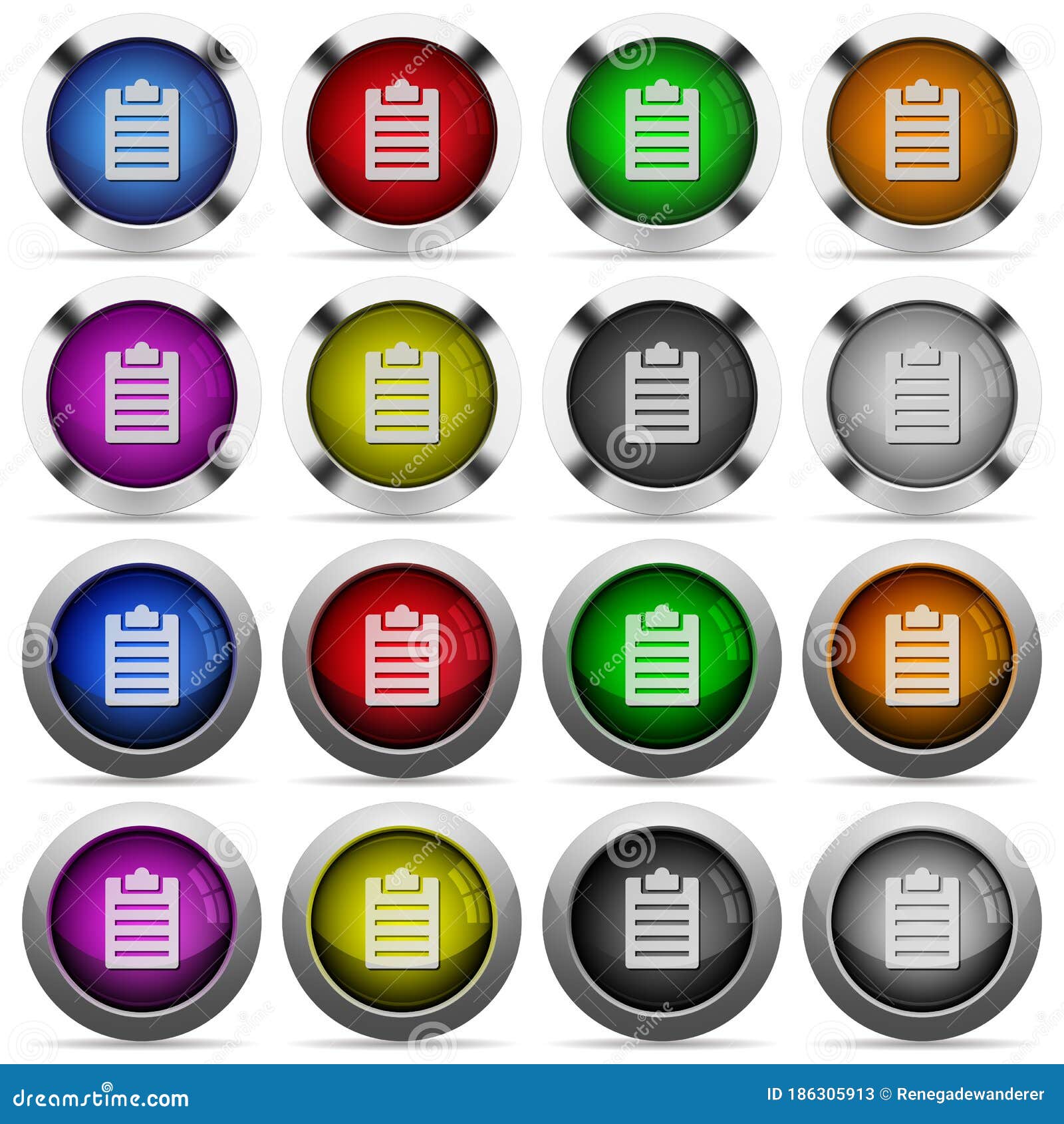 Notes glossy button set stock illustration. Illustration of notes ...