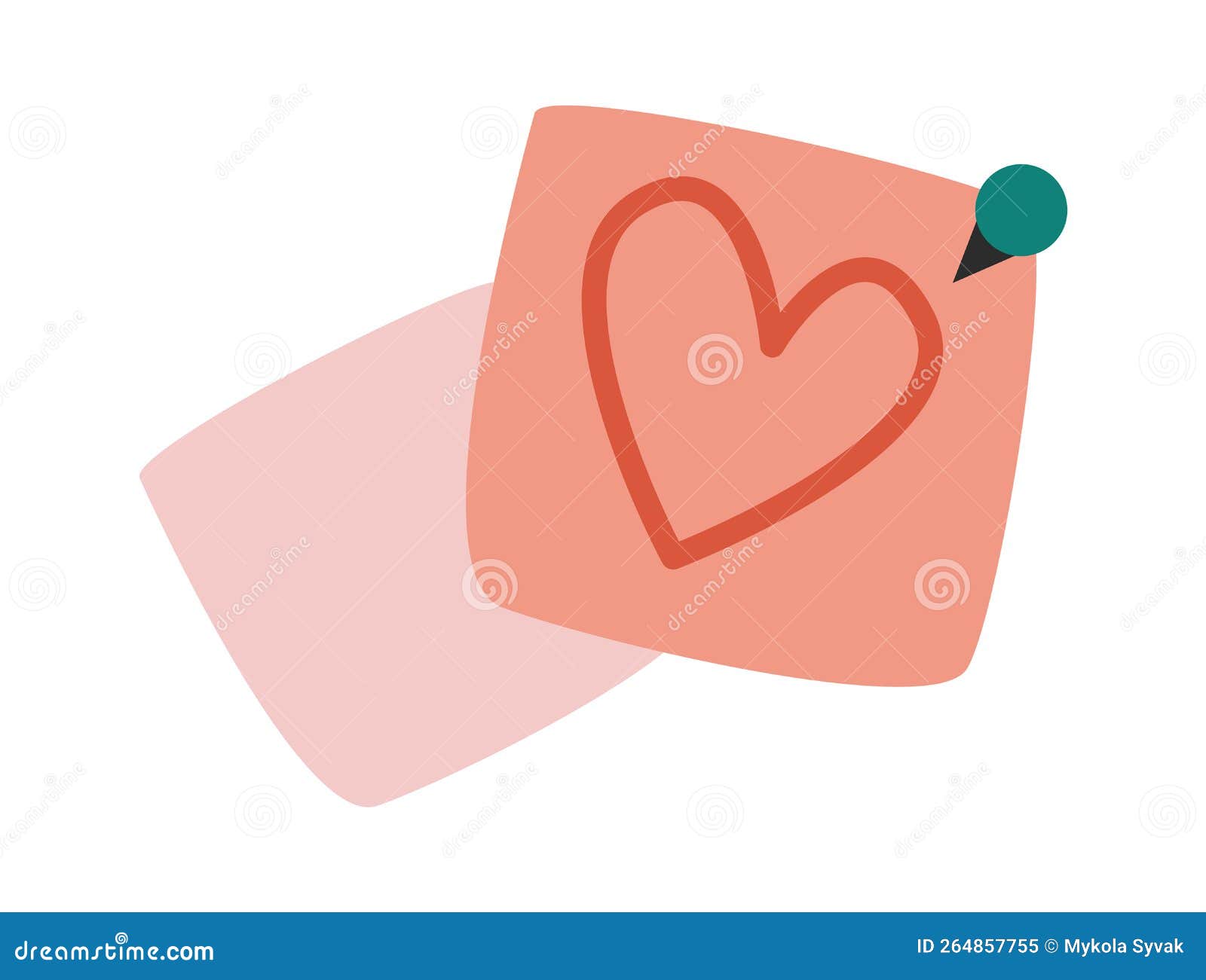 Notes with Hearts Flat Icon Stock Vector - Illustration of gesture ...