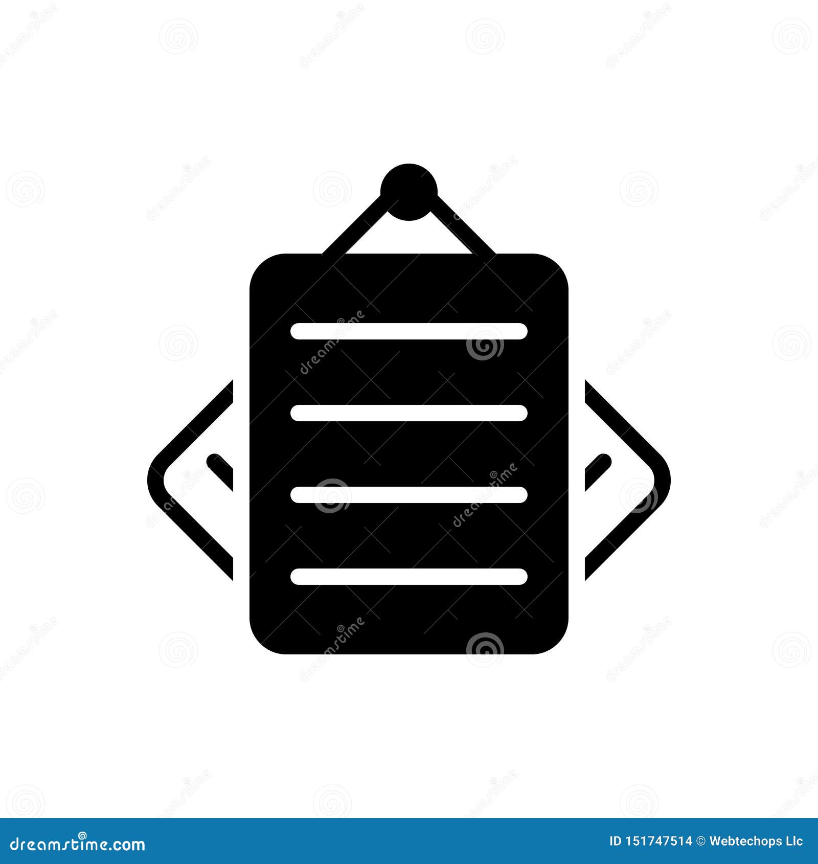 Black Solid Icon for Notes, Paper and Notepaper Stock Vector ...