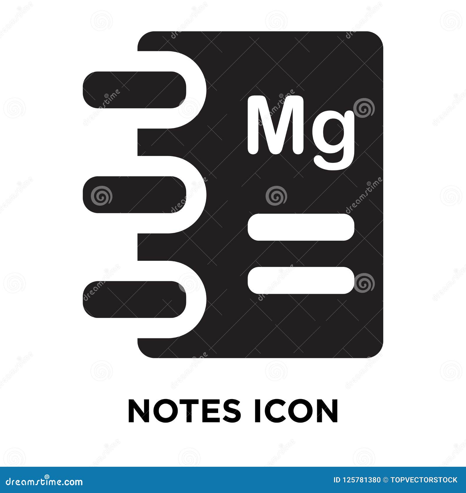 Notes Icon Vector Isolated on White Background, Logo Concept of Stock ...